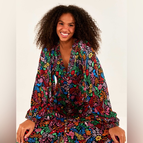 FARM Rio | Dresses | Farm Rio Tropical Garden Viscose Midi Dress | Poshmark